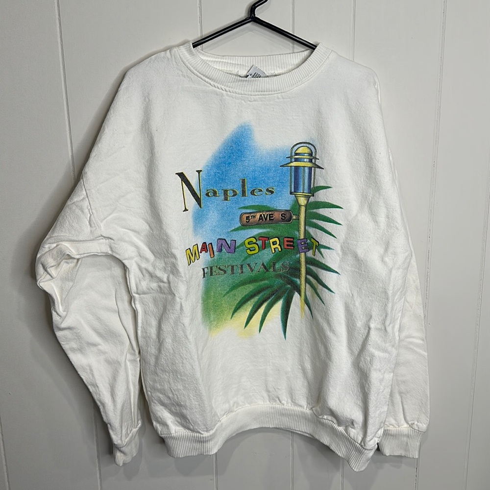 Vintage Naples Florida Main Street Festival Sweatshirt - Gem